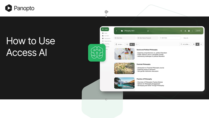 How to use Panopto Access AI as an administrator