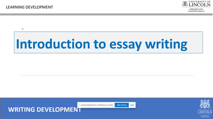 Introduction to Essay Writing