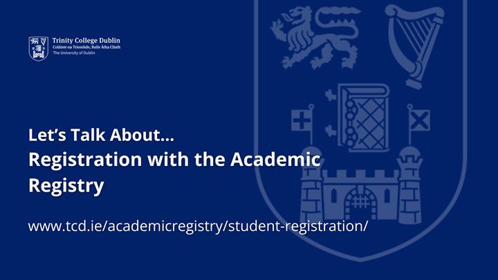 Let's Talk About... Registration with the Academic Registry
