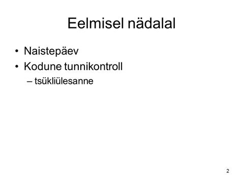 Programmeerimise alused on 3/11/2015 (Wed)