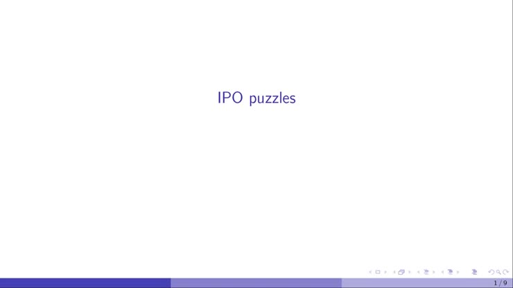 Chapter 23 BDM - IPO puzzles (part 3)