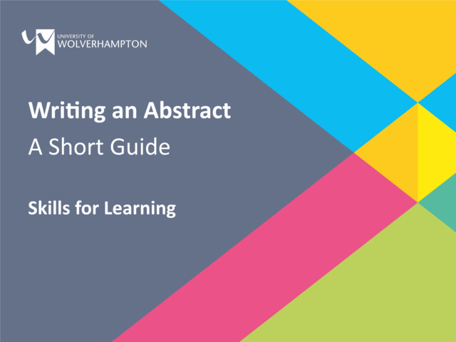 Writing an Abstract