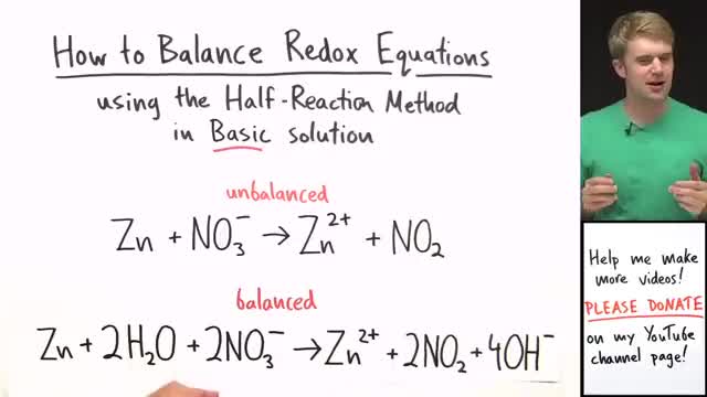 How to Balance Redox Equations in Basic Solution