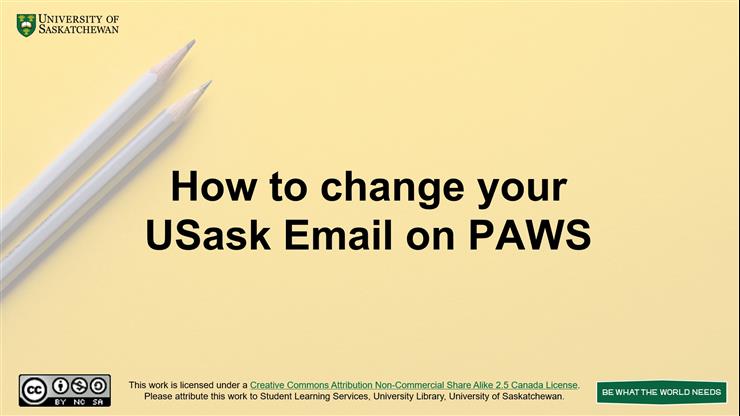 How to Change Your USask Email on PAWS