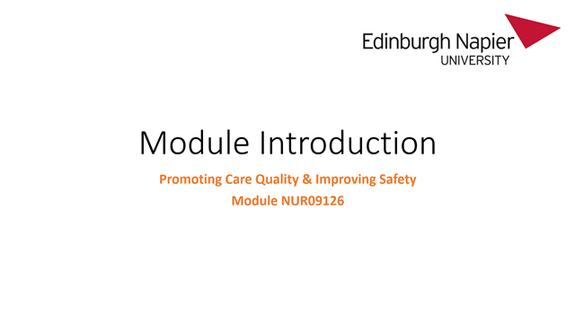Module Introduction - What is Quality Improvement?