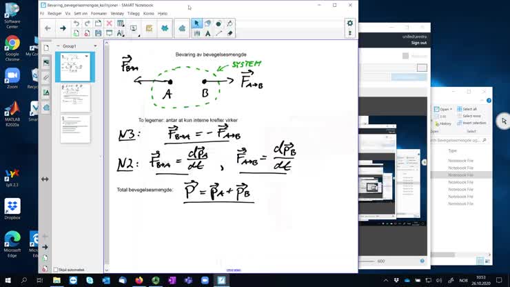 IFYKJG: Bevaring av bevegelsesmengde og kollisjoner