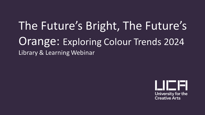 Webinar - The Future's Bright, The Future's Orange: exploring colour ...