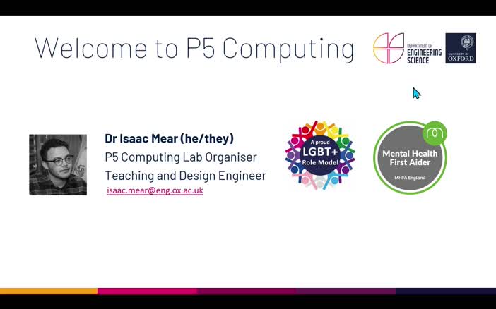 Welcome Video P5 Computing