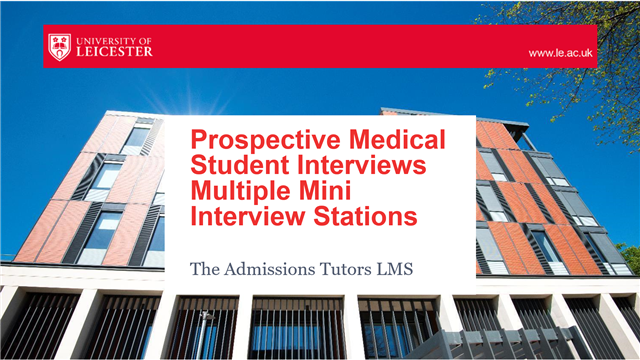 MMI Interviewer training