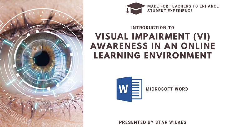 Visual Impairment Awareness in an Online Environment