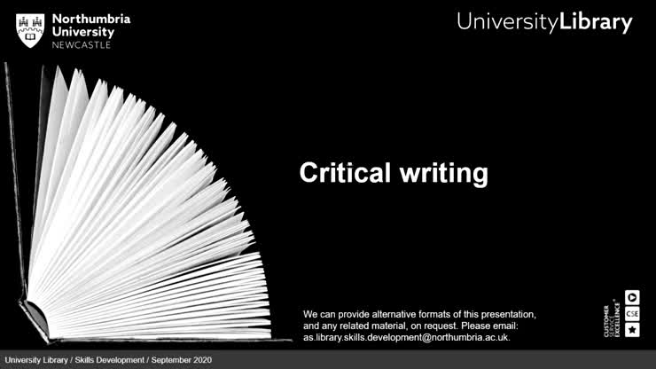 Critical writing part 1