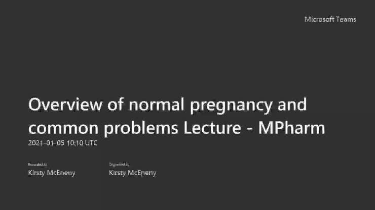 Overview of Pregnancy & Common Problems
