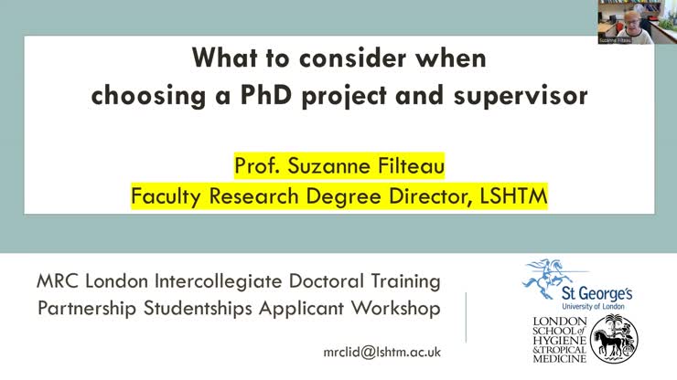 2. What to consider when choosing a PhD project and supervisor